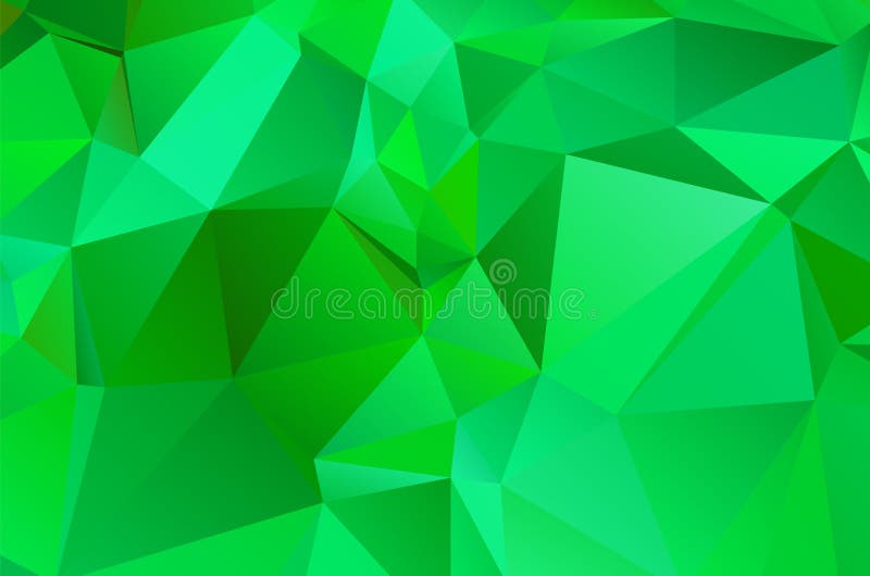 Gradient Green Vector Shining Triangular Layout. Glitter Abstract ...