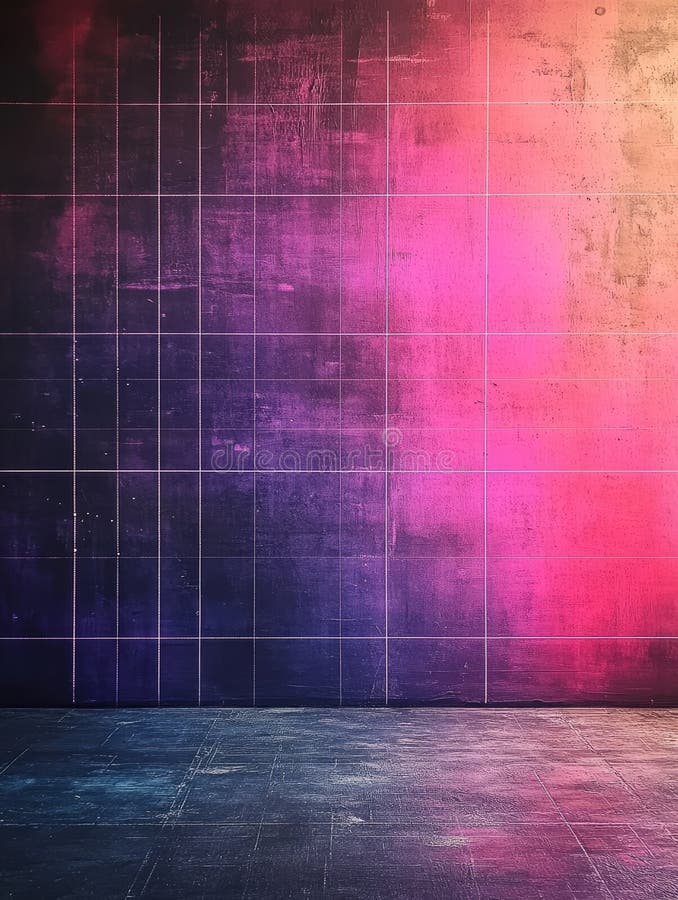 Gradient Grid Wall with Pink and Purple Hues Stock Photo - Image of ...
