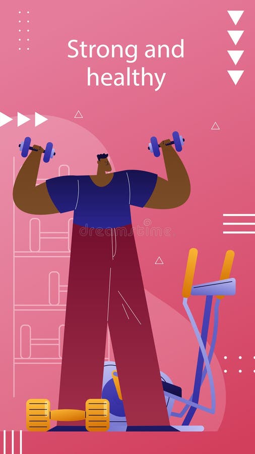 Gradient Gym and Fitness Design Template Vector Illustration Stock ...