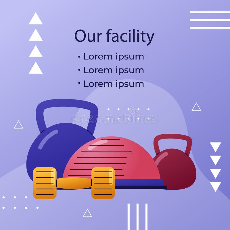 Gradient Gym and Fitness Design Template Vector Illustration Stock ...