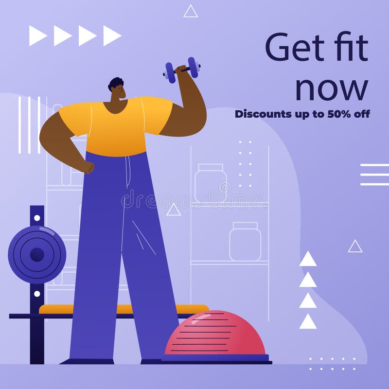 Gradient Gym and Fitness Design Template Vector Illustration Stock ...