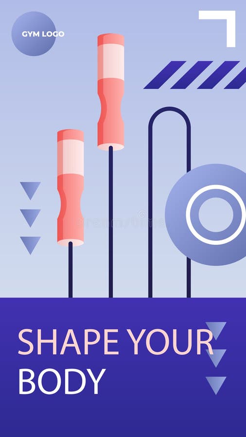 Gradient Gym Training and Exercise Posts Stories Set Vector ...