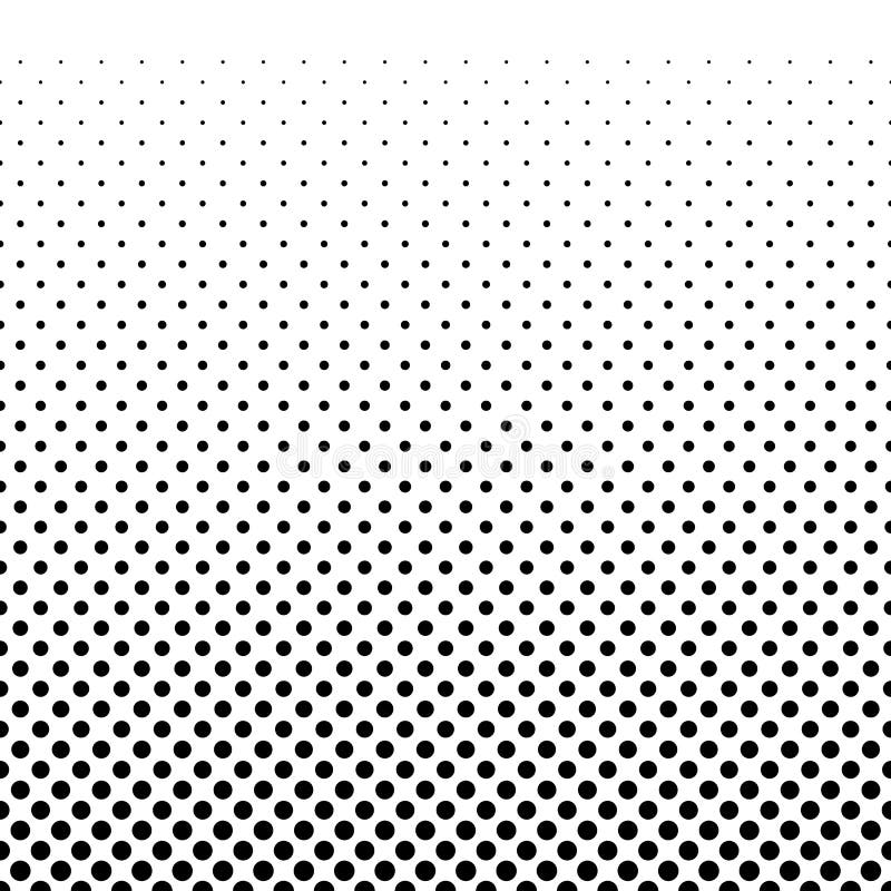 Gradient Halfton Horizontal Seamless Pattern. Vector Dots Background ...