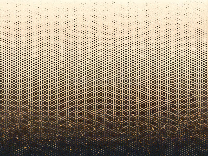 Gradient Halftone Pattern with Hexagonal Dots Stock Illustration ...