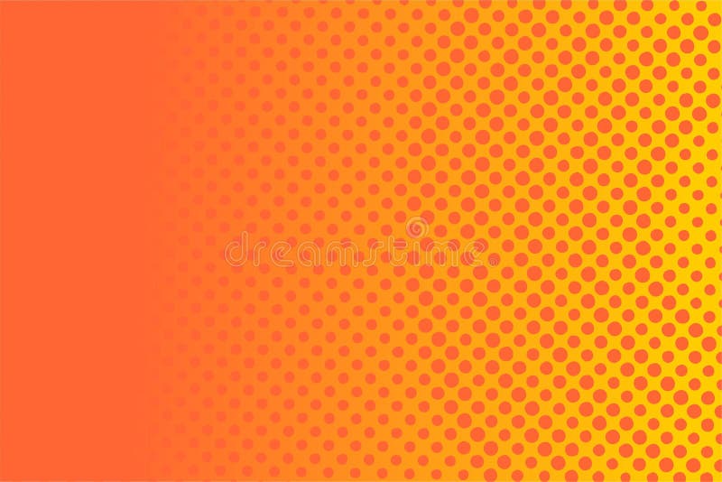 Gradient Halftone Red Orange Background. Retro Pop Art Texture ...