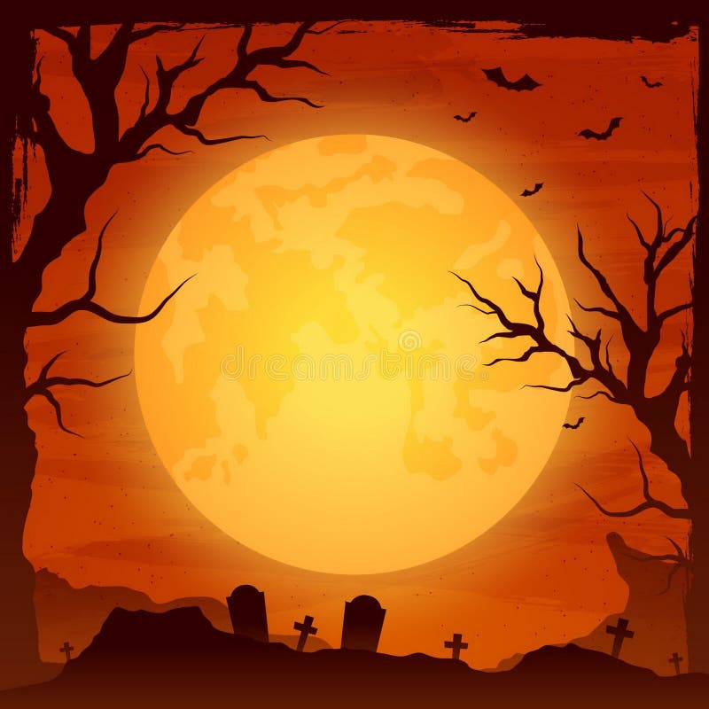 Gradient Halloween Frame Template Vector Design Stock Vector ...