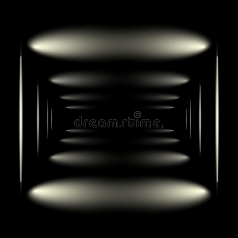 Gradient Hallway Horizontal Bright Lights Stock Vector - Illustration ...