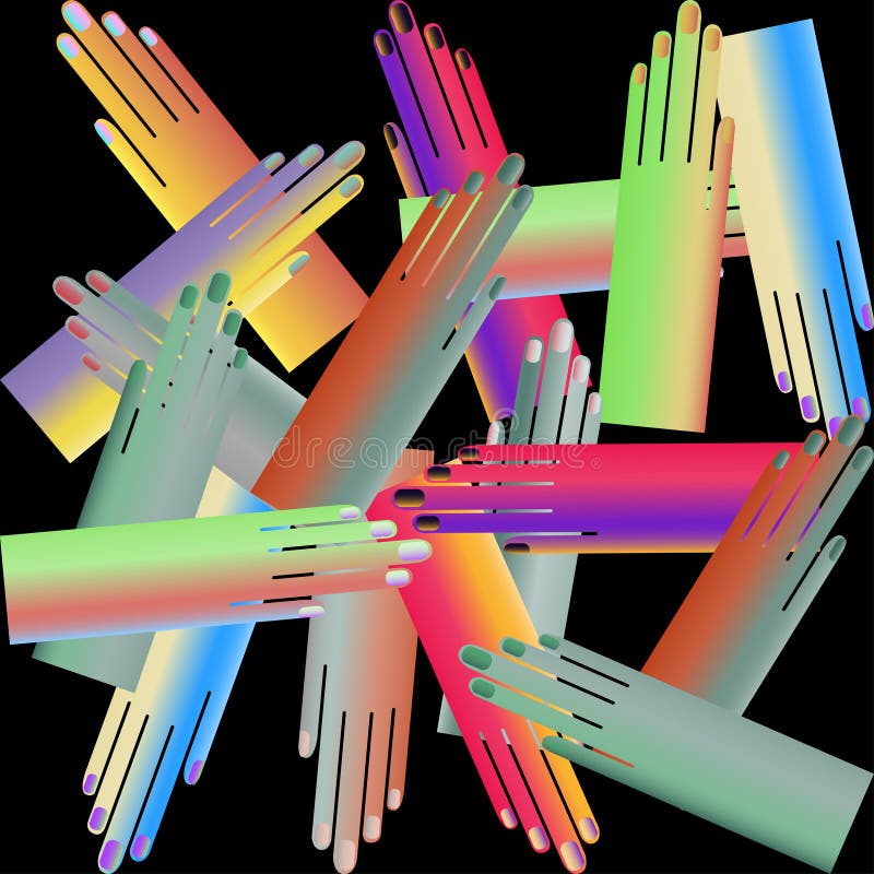 Gradient hand poster stock vector. Illustration of design - 125421283