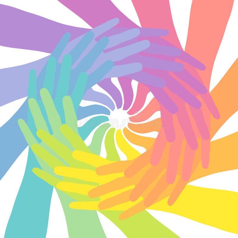 Gradient Hands Folded Together Stock Illustration - Illustration of ...