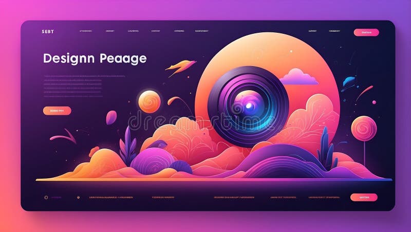 Gradient Harmony: UI UX Landing Page for a Modern Touch. AI Generate ...