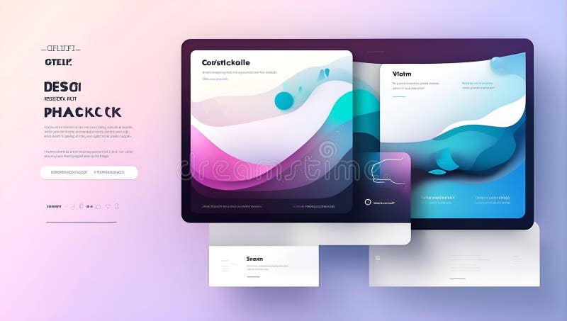Gradient Harmony: Vectorized UI UX Excellence. AI Generate Stock ...