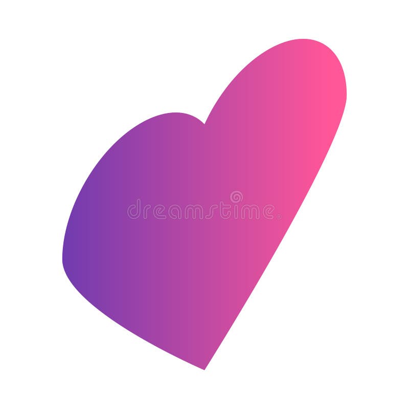 Gradient Heart Icon, Isometric Style Stock Vector - Illustration of ...