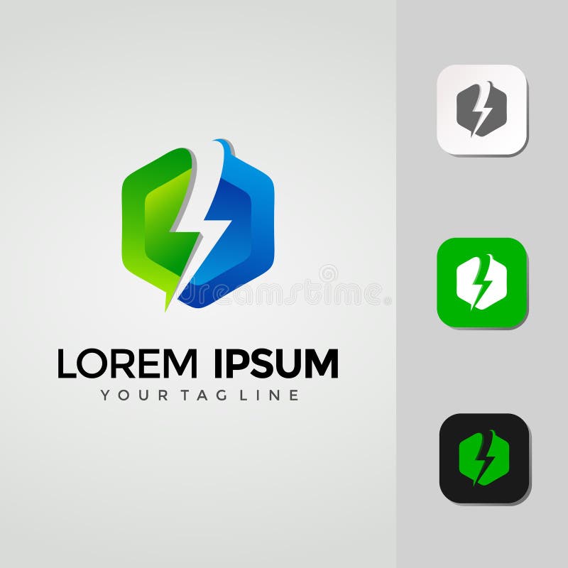 Gradient Hexa Energy Logo Premium Template Stock Vector - Illustration ...