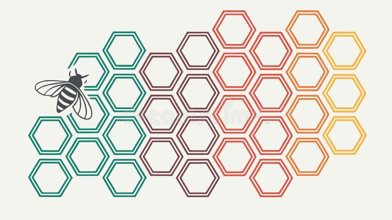 Gradient Hexagonal Honeycomb Vector Pattern, Abstract Background, Vector Design Generative AI ...