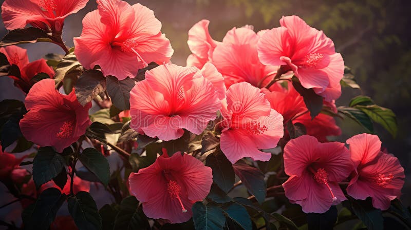 Gradient hibiscus red stock illustration. Illustration of shades ...