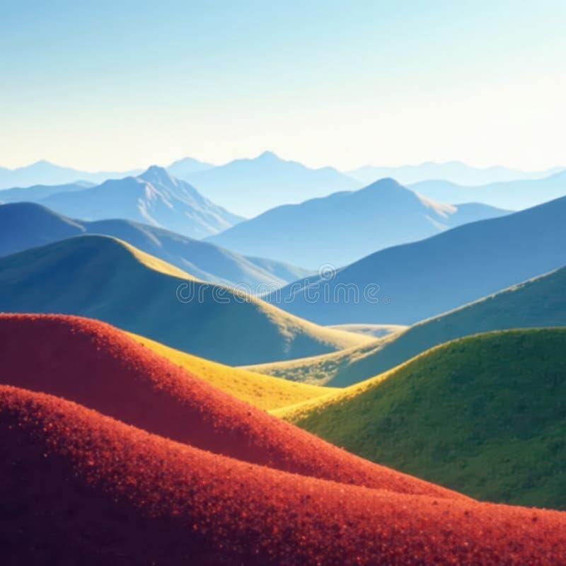 Gradient Hills and Mountains, Nature Landscape, Soft Light, Gradient ...