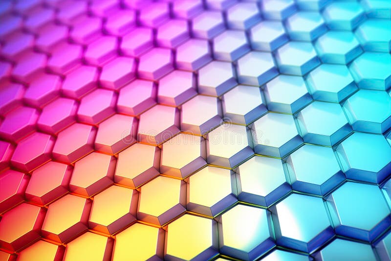 Gradient Honeycomb Convex Pattern Background Stock Photo - Image of ...