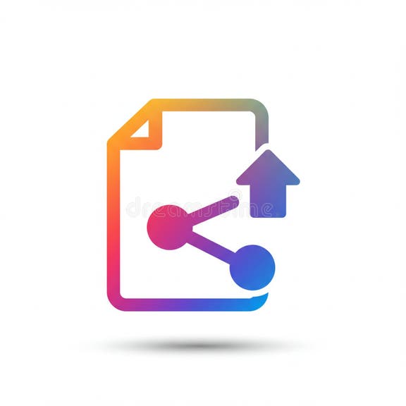 Gradient Icon with a Document Shape Featuring a Corner Fold. Inside, a ...