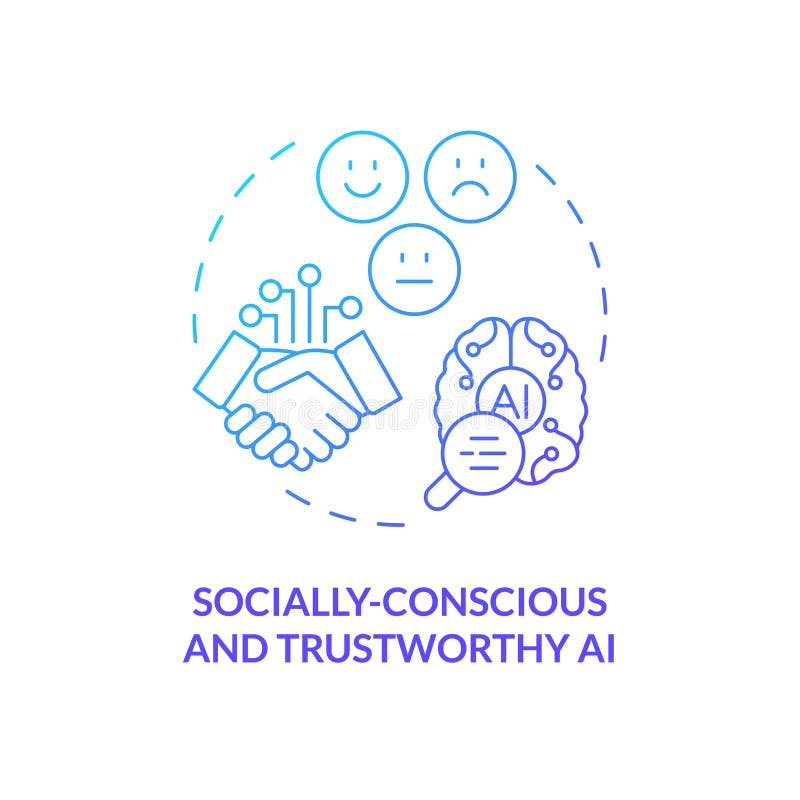 Gradient Icon Socially Conscious and Trustworthy AI Concept Stock ...