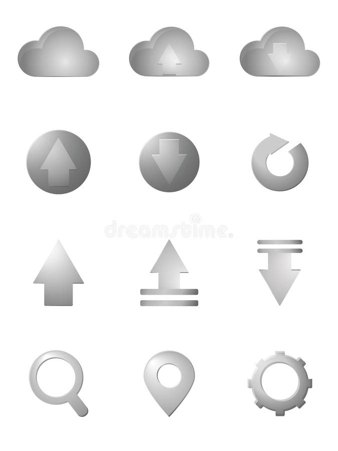 Gradient icons set. Vector stock illustration. Illustration of ...