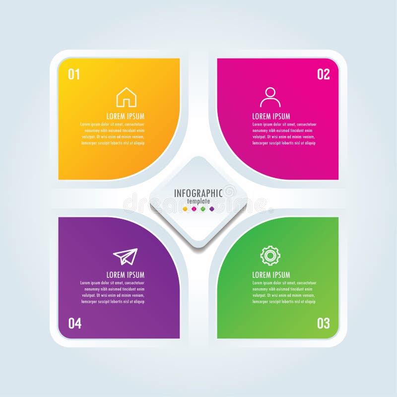 Gradient Infographic Process Element Design Stock Vector - Illustration ...