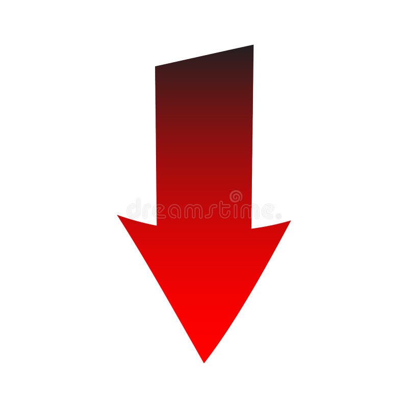 Gradient Arrow Sticker for Direction Stock Vector - Illustration of ...