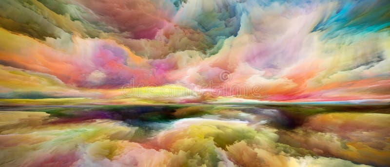 The Bridges of Heaven and Earth Stock Illustration - Illustration of ...