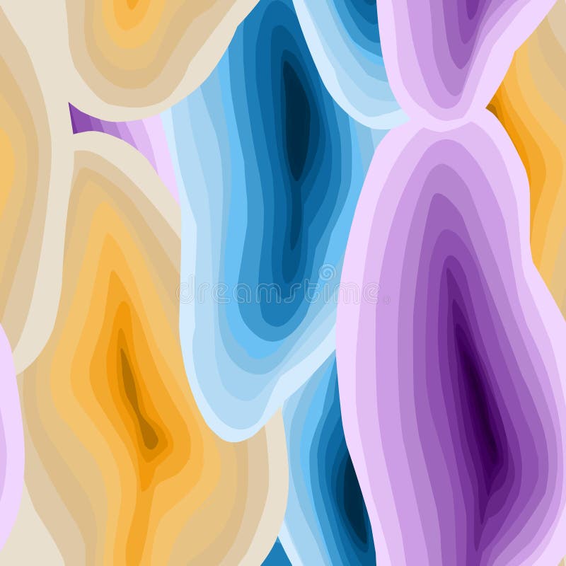 Gradient Layered Colored Spots Futuristic Vector Seamless Pattern ...