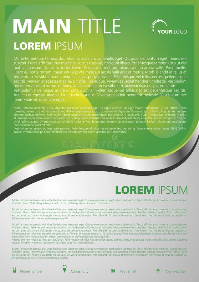 Gradient leaflet A4 stock illustration. Illustration of modern - 83416675