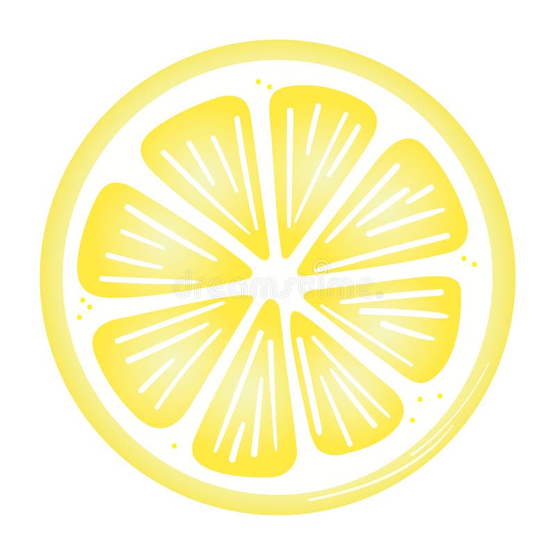 Gradient Lemon Slice Clip Art, Vector Illustration Stock Vector ...