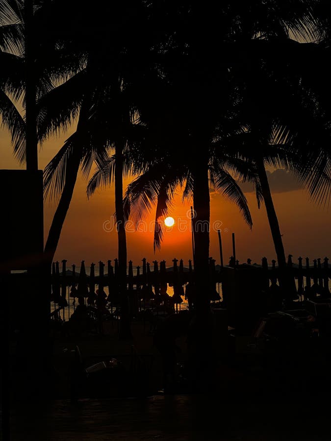 Twilight sky and sea stock image. Image of gradient - 269731637