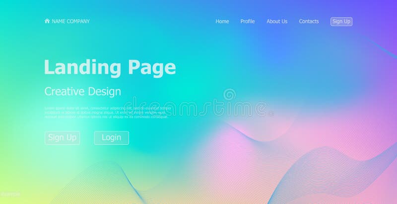 Gradient Light Web Template Landing Page Digital Website Landing Page ...