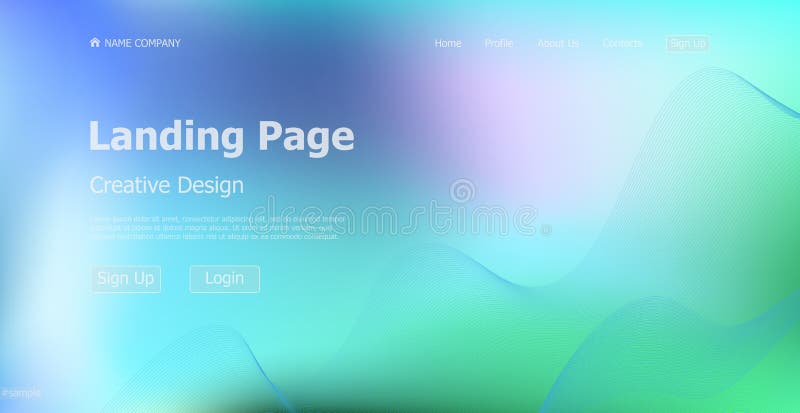 Gradient Light Web Template Landing Page Digital Website Landing Page ...