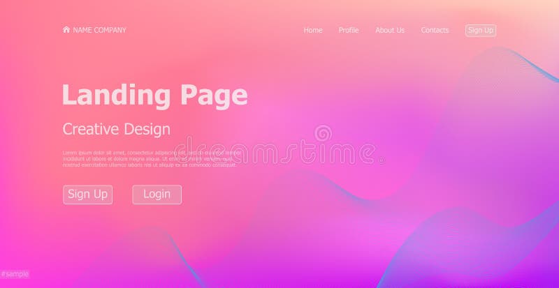 Gradient Light Web Template Landing Page Digital Website Landing Page ...