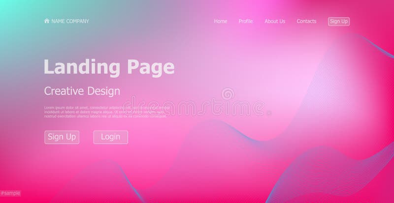 Gradient Light Web Template Landing Page Digital Website Landing Page ...