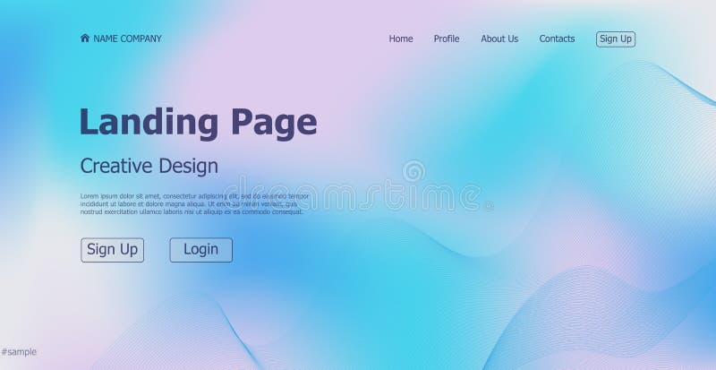 Gradient Light Web Template Landing Page Digital Website Landing Page ...