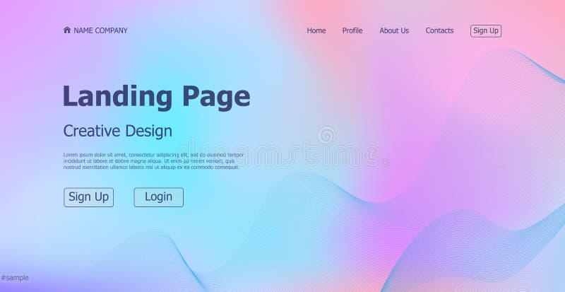 Gradient Light Web Template Landing Page Digital Website Landing Page ...