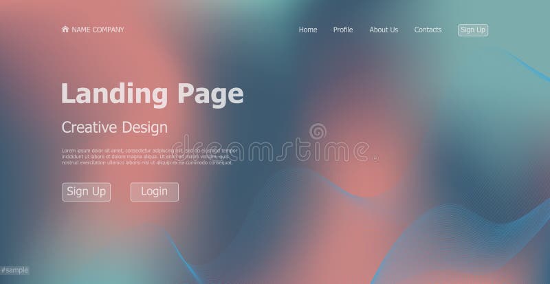 Gradient Light Web Template Landing Page Digital Website Landing Page ...
