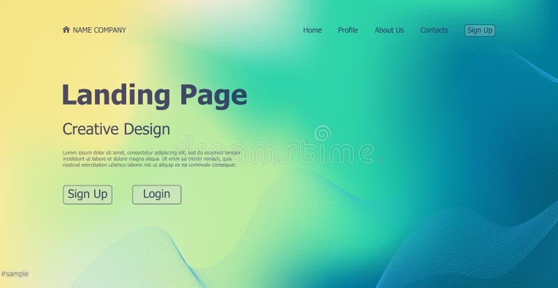 Gradient Light Web Template Landing Page Digital Website Landing Page ...