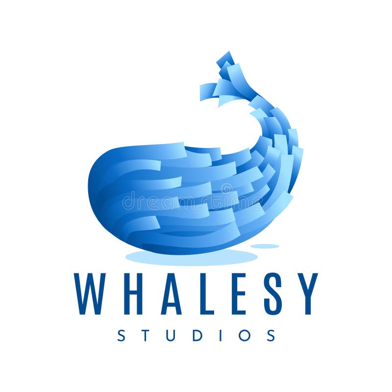 Gradient Line Abstract Orca Whale Logo Design Branding Stock Vector ...