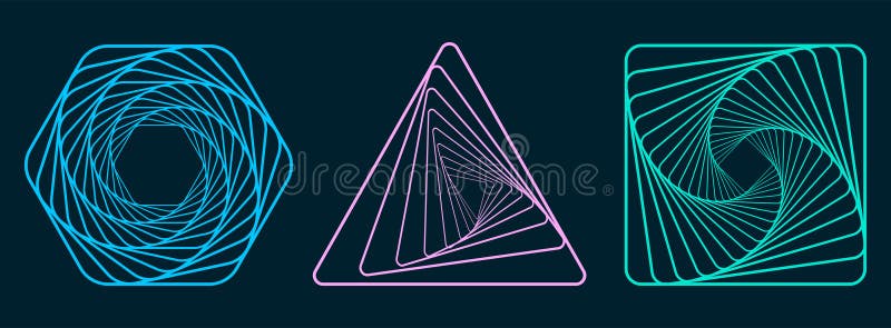 Gradient Line Abstract Vector Background. Technology Logo Element Stock Illustration ...