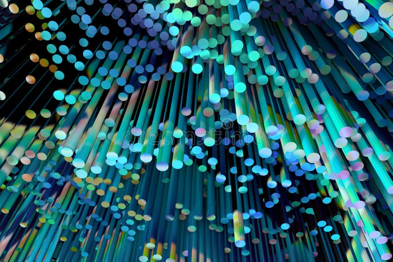 Gradient Line. Futuristic Image. Different Dimensional Space. Beautiful ...