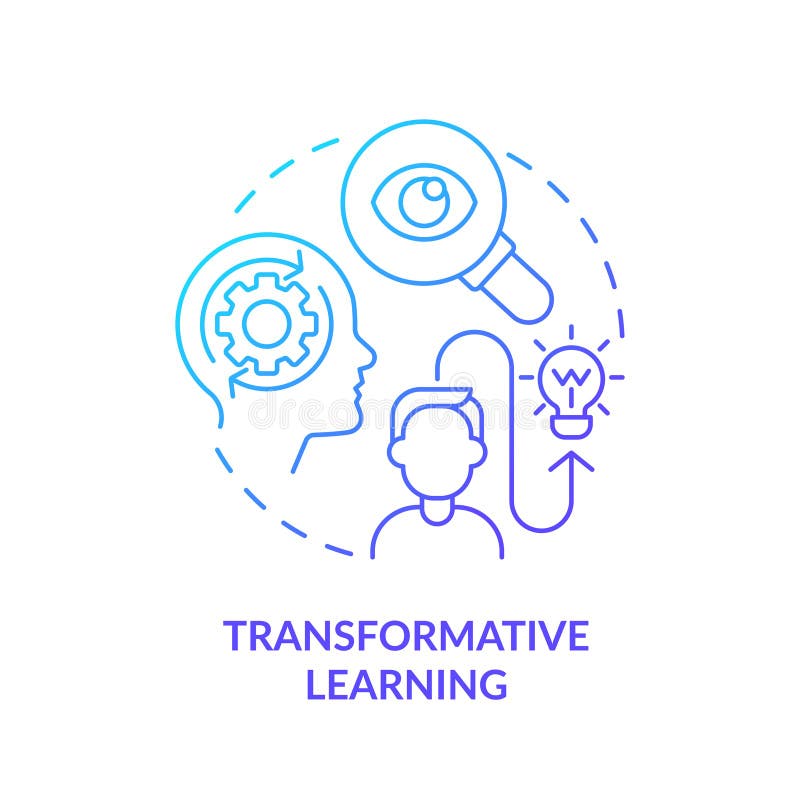 Transformative Learning Turquoise Concept Icon Stock Vector ...