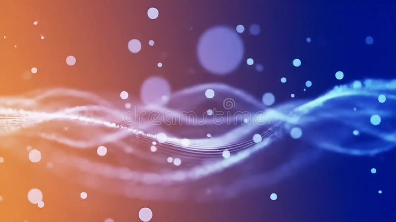 Particle Glow Line Wave Fusion Loop Stock Video - Video of soft ...
