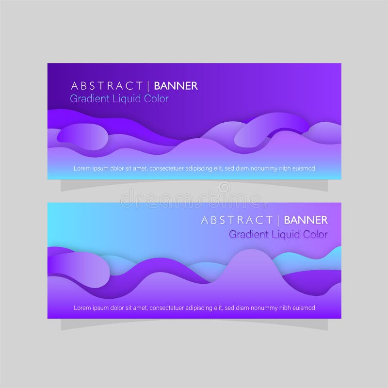 Gradient Liquid Color Banner Stock Illustration - Illustration of ...