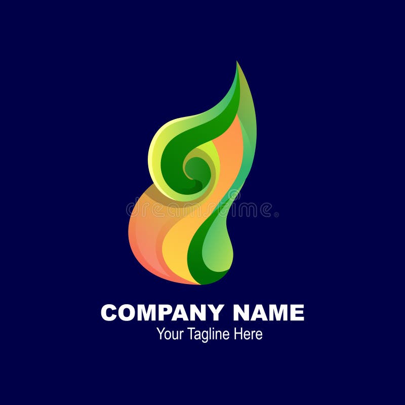 Abstract Shape Fluid Gradient Style Business Logo for Company Stock ...