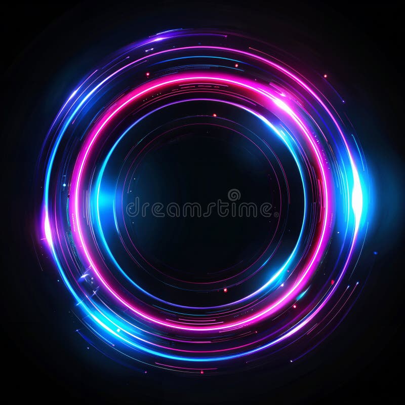 Gradient Luminous Spheres Expanding on Deep Black Space, Enhancing ...