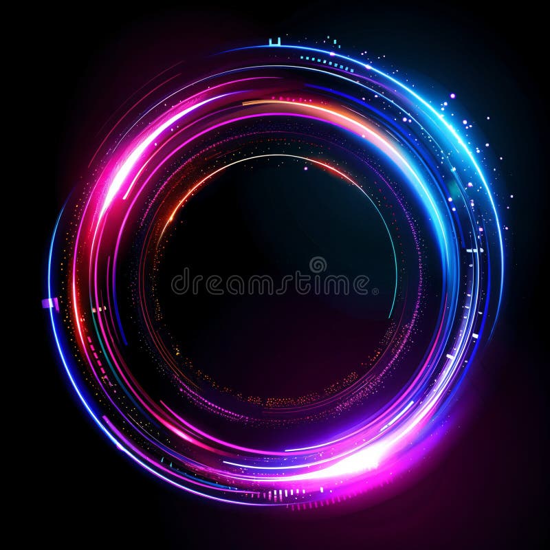 Gradient Luminous Spheres Expanding on Deep Black Space, Enhancing ...