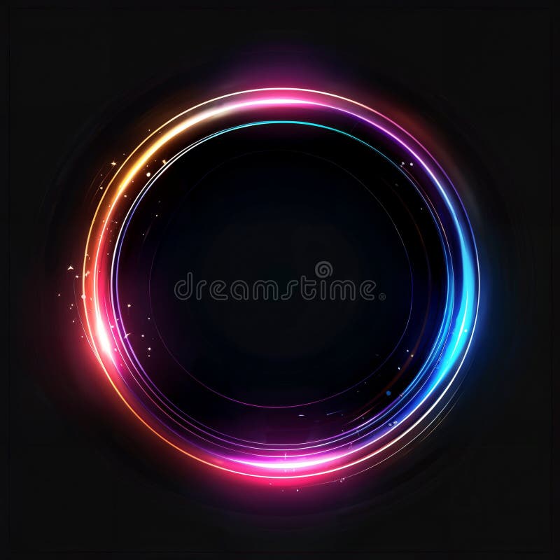Gradient Luminous Spheres Expanding on Deep Black Space, Enhancing ...