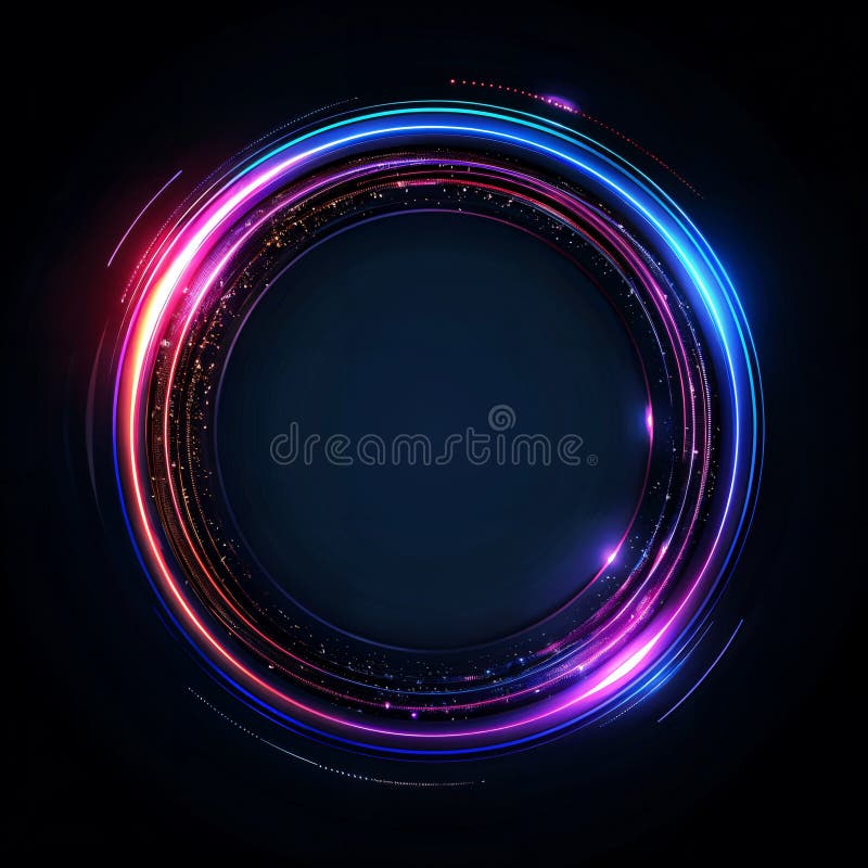 Gradient Luminous Spheres Expanding on Deep Black Space, Enhancing ...